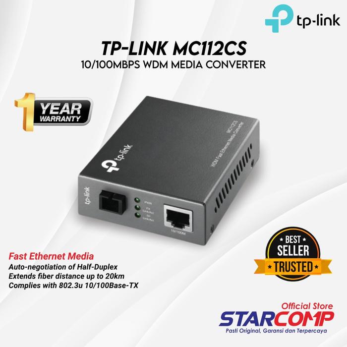 Jual TP-LINK TL-MC112CS WDM Fast Ethernet Media Converter TPLINK ...