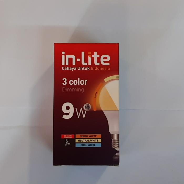 Jual Led bulb lampu bohlam 3 warna Inlite 9W 9 W 9WATT 9 WATT In - lite ...