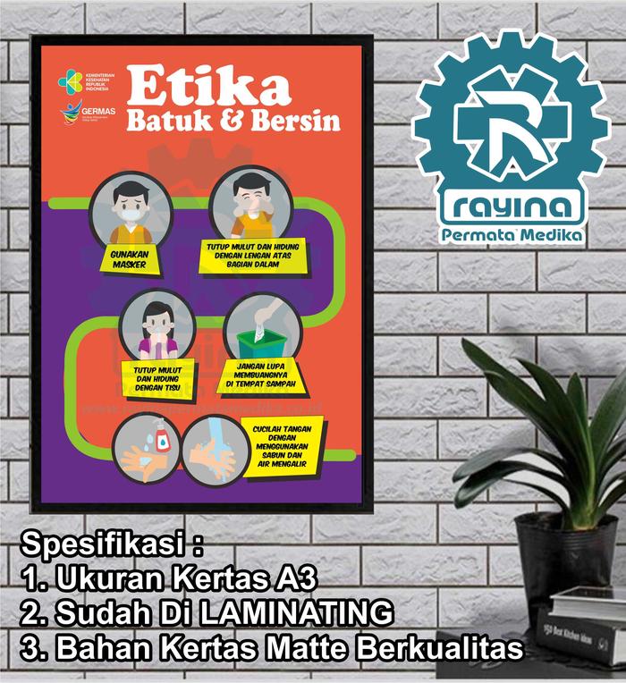 Jual Poster Kesehatan Etika Batuk dan Bersin - Kab. Bandung - Rayina ...