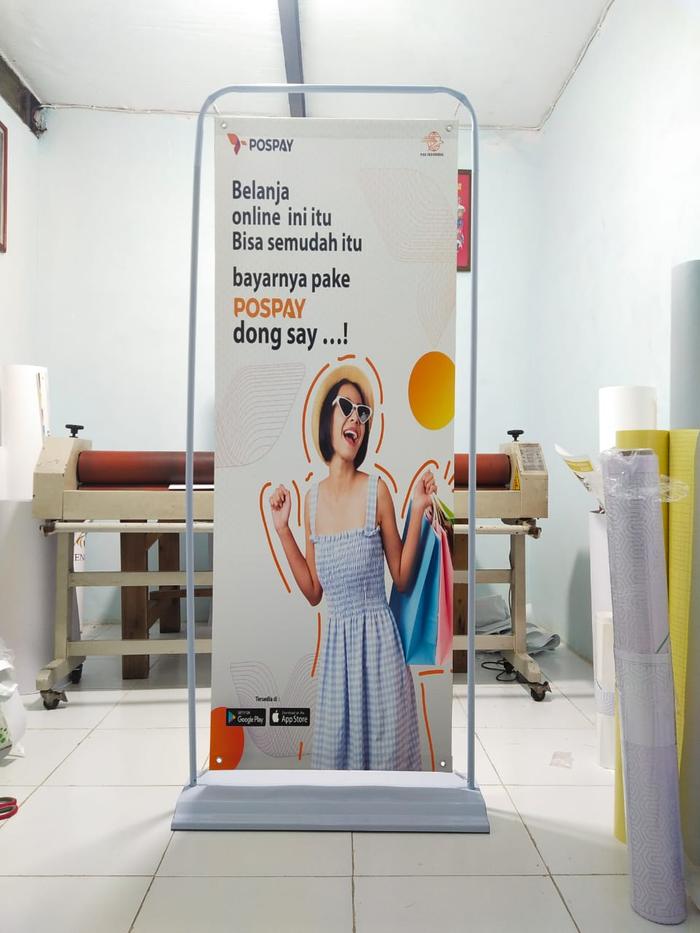 Jual Tripod display/banner stand/ door frame stand/stand banner 1 sisi ...