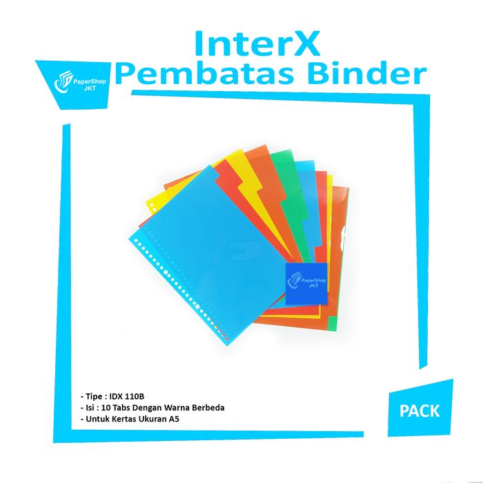 Jual InterX Index Divider A5 / 10 Tab - Pembatas Binder Note - 1 Set - Jakarta Utara - Paper ...