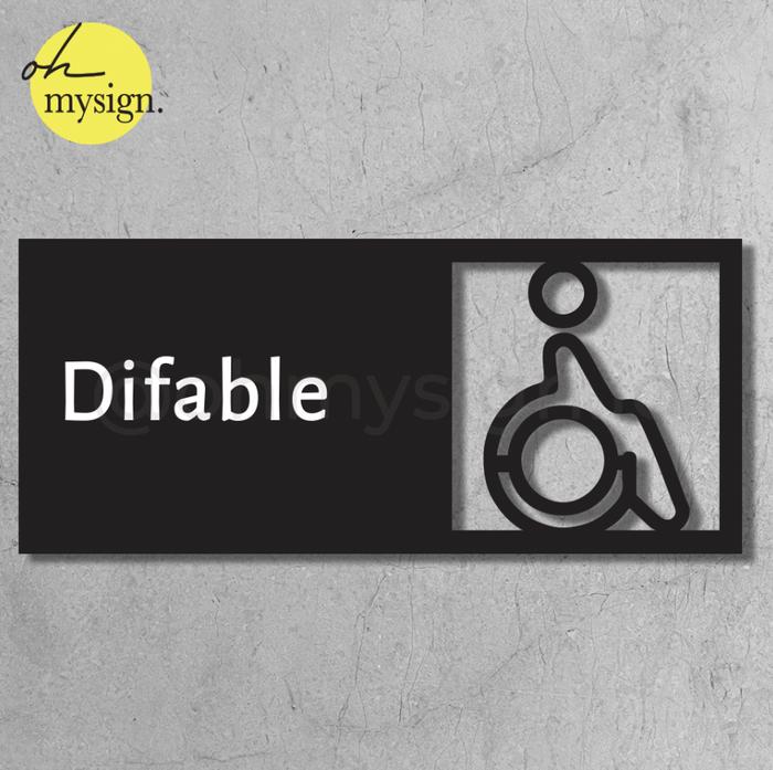 Jual Difable Sign Akrilik Acrylic Sign Toilet Disabilitas - Jakarta ...