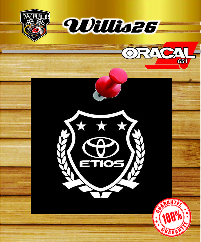 Jual sticker stiker etios kaca cutting sticker mobil toyota etios - Kab ...