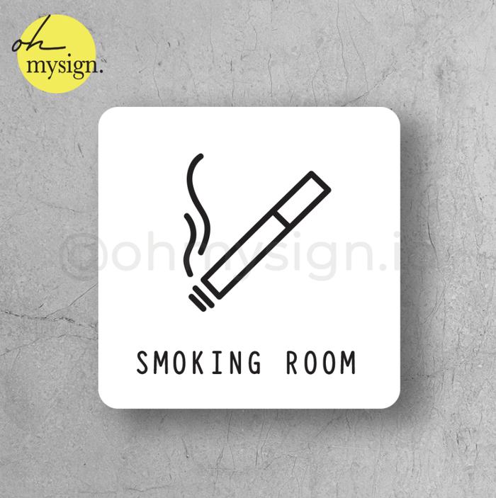 Jual Sign Smoking Room Ruang Merokok Akrilik UV Print Label - Jakarta ...
