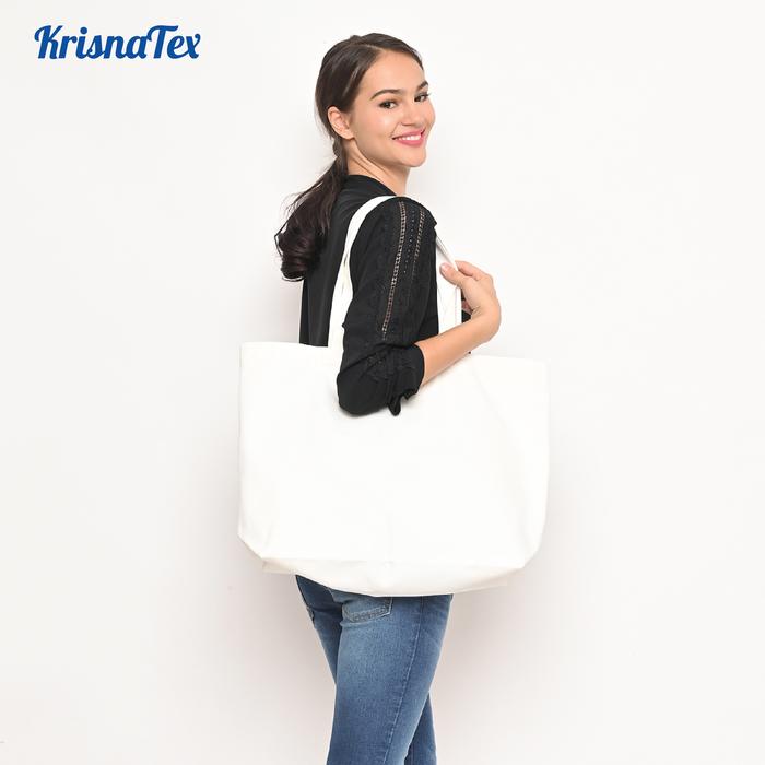 Jual Krisnatex Tote Bag Alas Kanvas Premium Polos - Tas Belanja Totebag ...