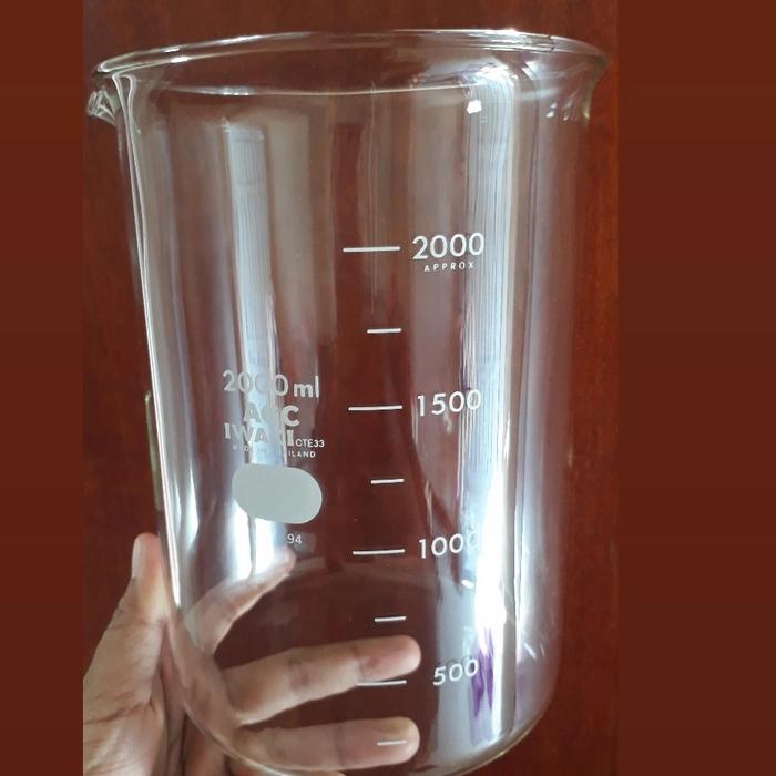 Jual BEAKER GLASS 2000 ML GELAS PIALA 2000 ML BEAKER 2 LITER IWAKI ...