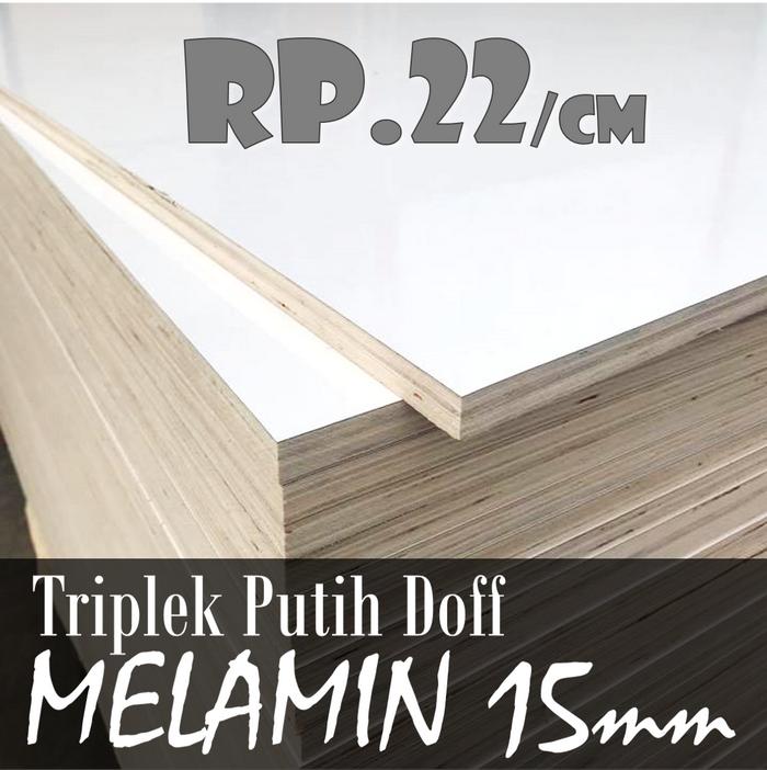 Jual TRIPLEK MELAMIN 15mm Custom Harga /cm Triplek Putih Doff 15 mm ...