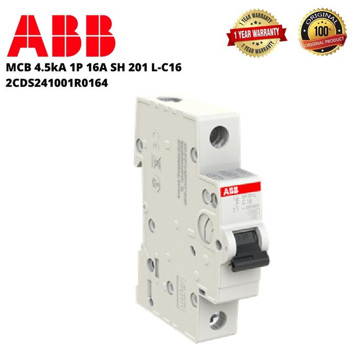 Jual Miniature Circuit Breaker MCB ABB 4.5kA 1 Phase 16 Ampere SH 201 L C16 - Kota Bandung ...