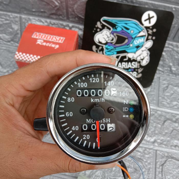 Jual tachometer rpm spidometer bensin digital universal speedometer ...
