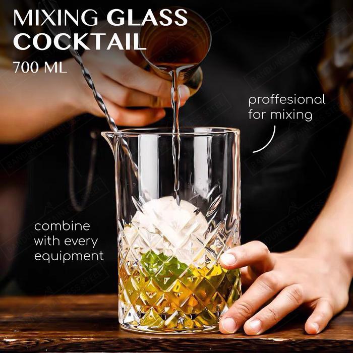 Jual Crystal Mixing Glass Gelas Shaker Kaca Tebal Besar Bartender ...