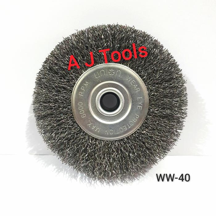 Jual Sikat Kawat Bulat 4" / Steel Wire Wheel Brush 4 inch UNION WW-40 ...