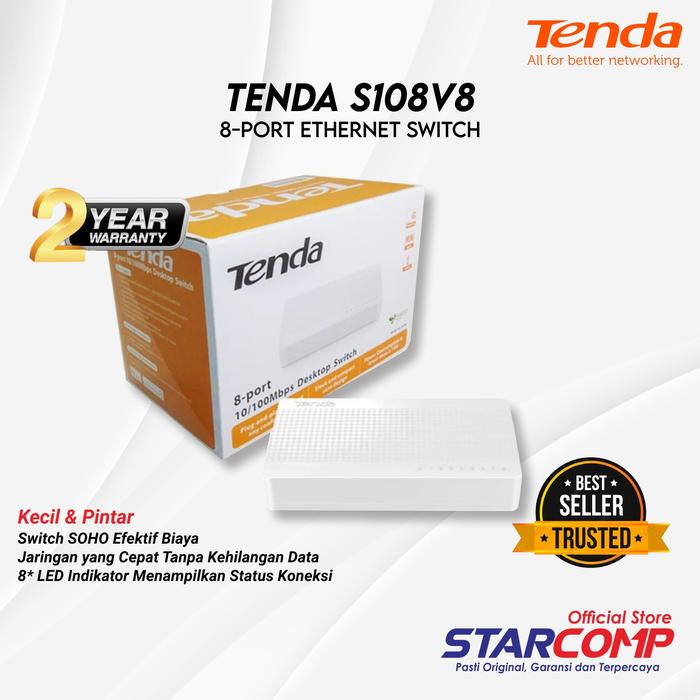 Jual TENDA S108 Switch Hub 8 port - Kab. Sleman - StarComp | Tokopedia