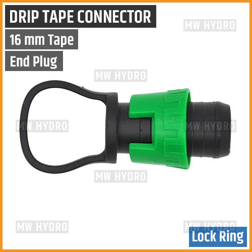 Jual Drip Tape Connector, End Line Plug, 16mm (Lock Nut Fitting) - Kota ...