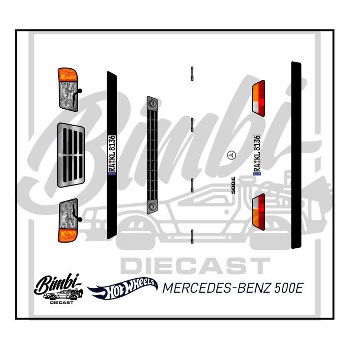 Jual Decal mercy mercedez benz 500E custom diecast hotwheels - Kota ...