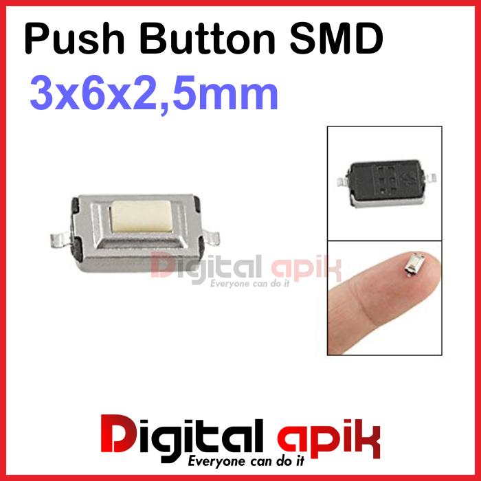 Jual Tactile Push Button Switch Tact Micro Switch 2 Pin SMD 2p 3x6x2 ...