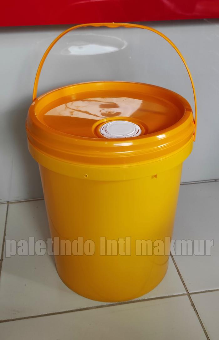 Jual Ember Pail 20 Liter Tutup Pull Up Kirim Gojek/ Grab - Kuning Tua ...