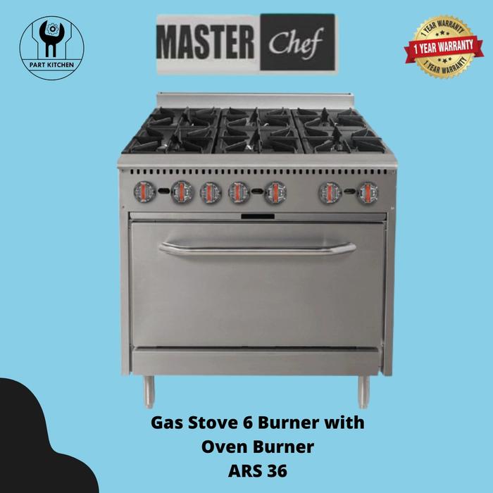 Jual Masterchef Stove 6 Burner with Oven /Gas Kompor 6 Burner - Jakarta ...