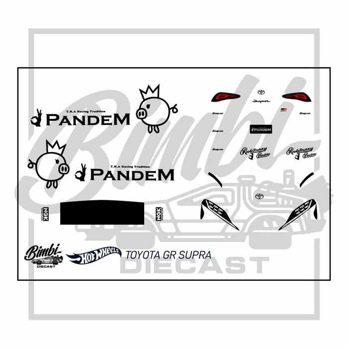 Jual Decal pandem toyota GR Supra custom diecast hotwheels - Kota Depok ...