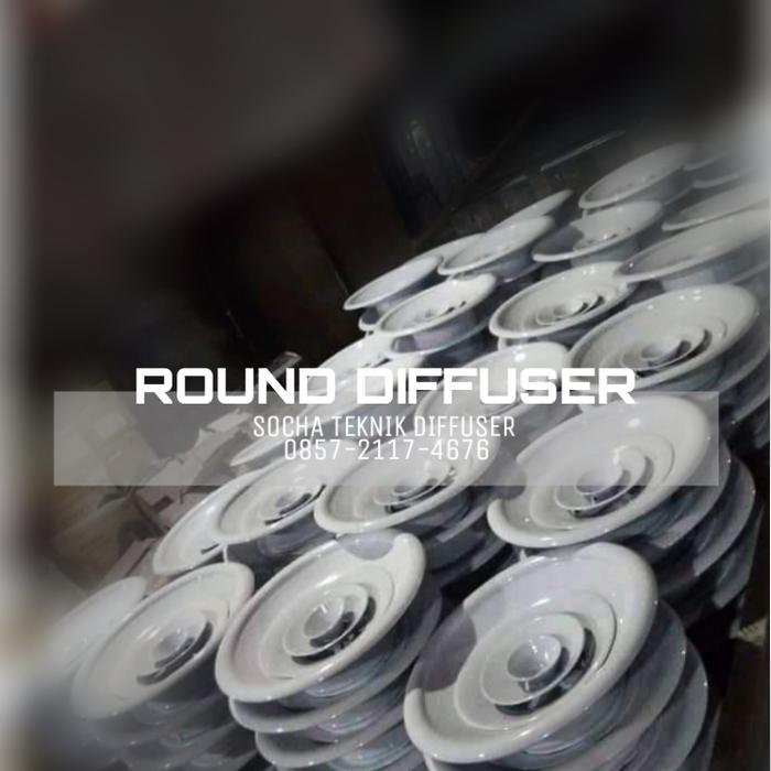 Jual Round Duct Ceiling Air Diffuser/Aksesoris Ducting - Putih, UK 4 ...