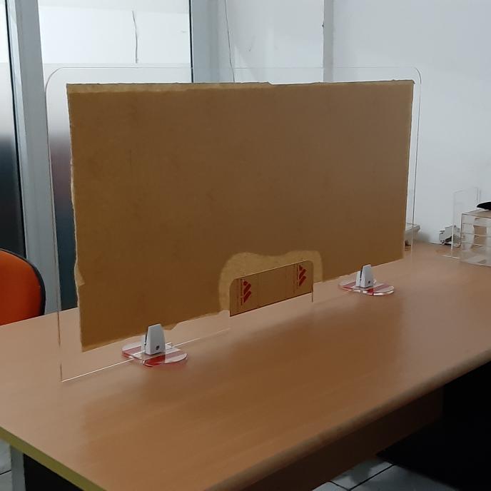 Jual Divider pembatas meja anti virus 120x60cm / Partisi Akrilik - Kota ...