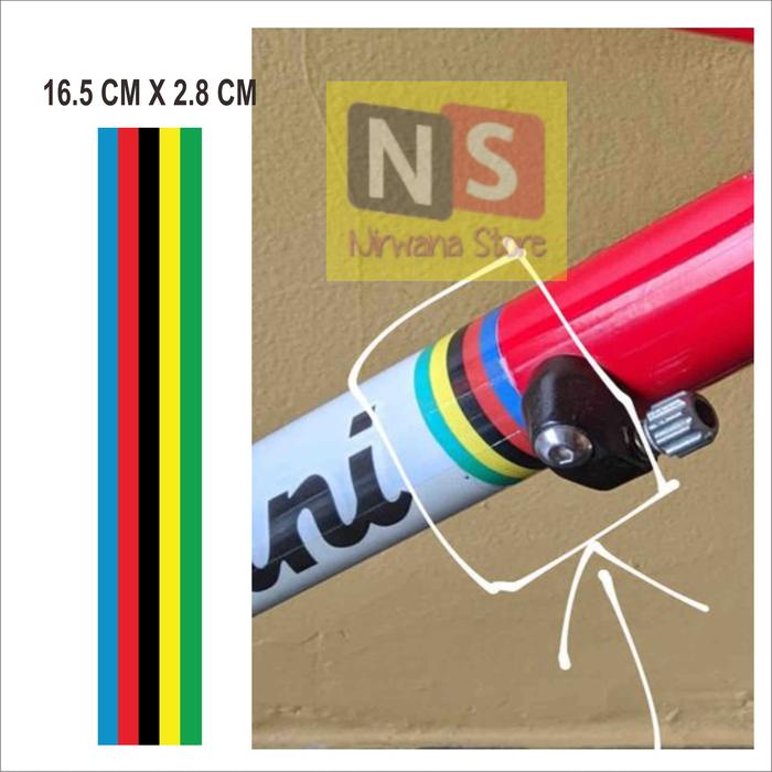 Jual Stiker List sepeda hijau kuning merah decal colnage fixie roadbike ...
