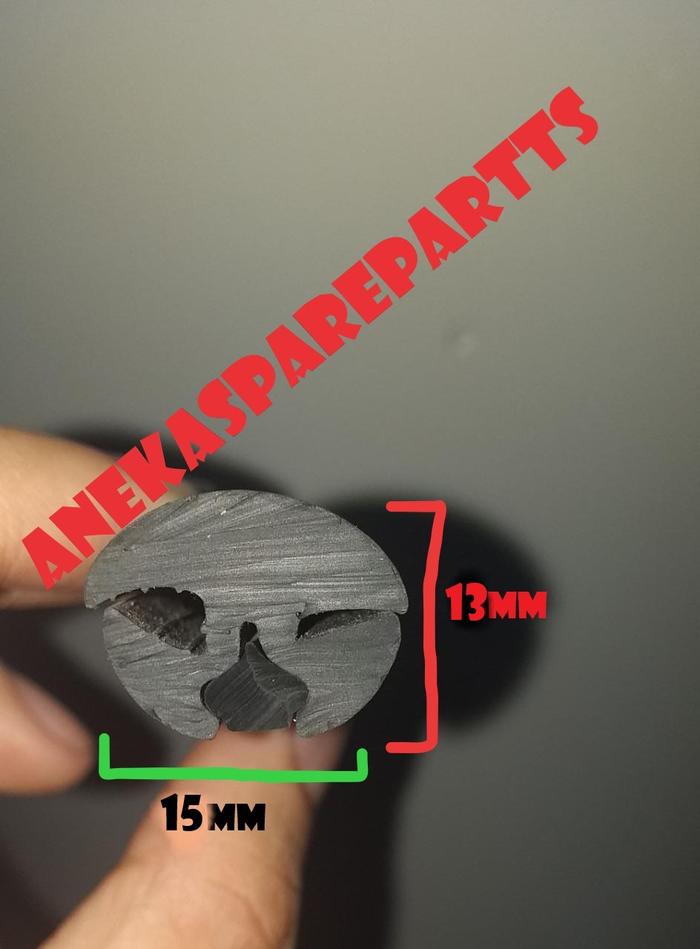 Jual karet panel kaca H kecil 15mm rubber list panel kaca 1.5cm ...