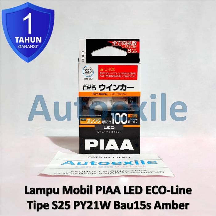 Jual PIAA HS109 ECO LED S25 PY21W Bau15s 100Lm Amber Jingga Lampu Sein Mbl - Kota Medan ...