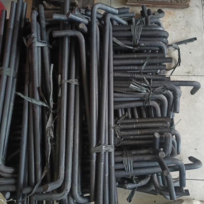 Jual Besi angkur L 19 mm x 60cm + 2mur + 1 ring plat - Kab. Tangerang ...