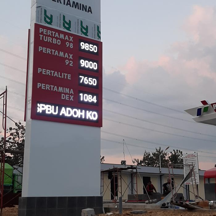 Jual Display harga totem SPBU ( digital produk pilon sign pom bensin ...