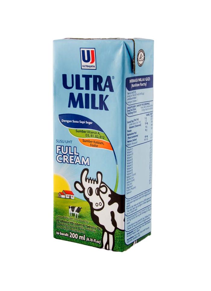 Jual UJ - Ultra Milk Minuman UHT 200ml 1 dus - Full Cream - Kota ...
