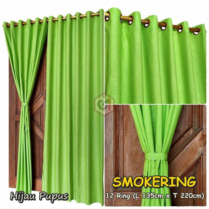 Jual SALE gorden smokering/tirai pintu dan jendela warna ijo pupus ...