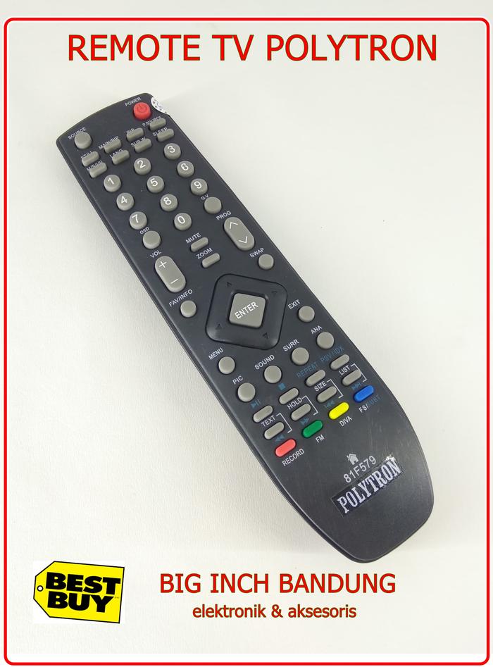 Jual REMOTE TV POLYTRON LCD LED 81F579 ORIGINAL PABRIK - GRADE ORI ...