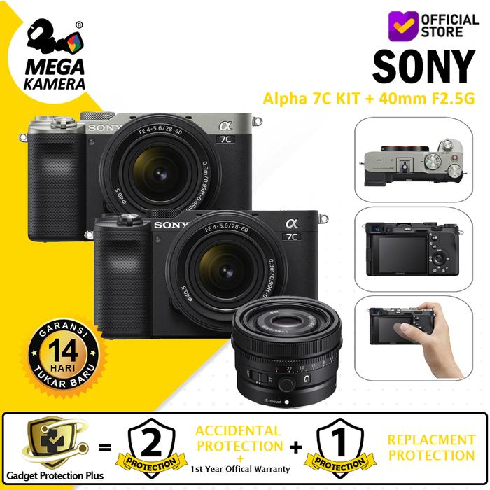 Promo Sony Alpha a7C Kit 28-60mm PWP Lens FE 40mm F2.5G Mirrorless Kamera 7C Cicil 0% 3x ...