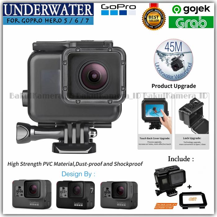 Jual Waterproof Case Housing Underwater Touchscreen 60m GoPro Hero 5/6 ...