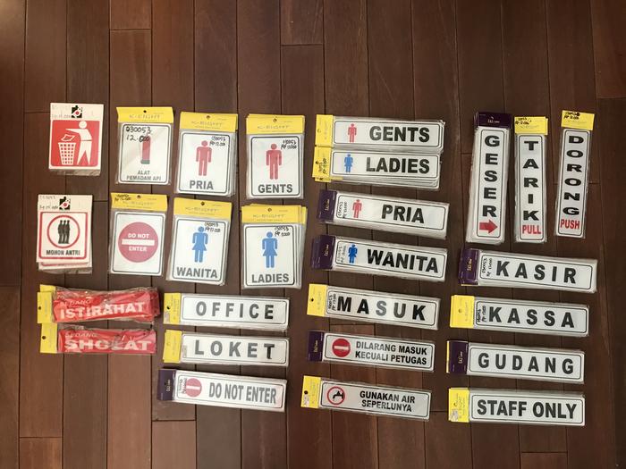 Jual Signage Plakat Placard Papan Toko Kantor Gudang Toilet Pria Wanita ...