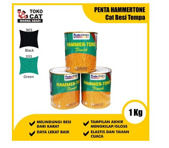Jual CAT BESI TEMPA PENTA HAMMERTONE WARNA HIJAU & HITAM 1 KG - Kab ...