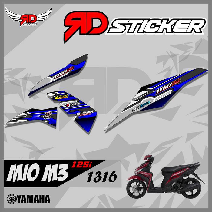 Jual STRIPING MIO M3 125I DESAIN LIS RACING BOS KECIL SEMI FULL STIKER ...