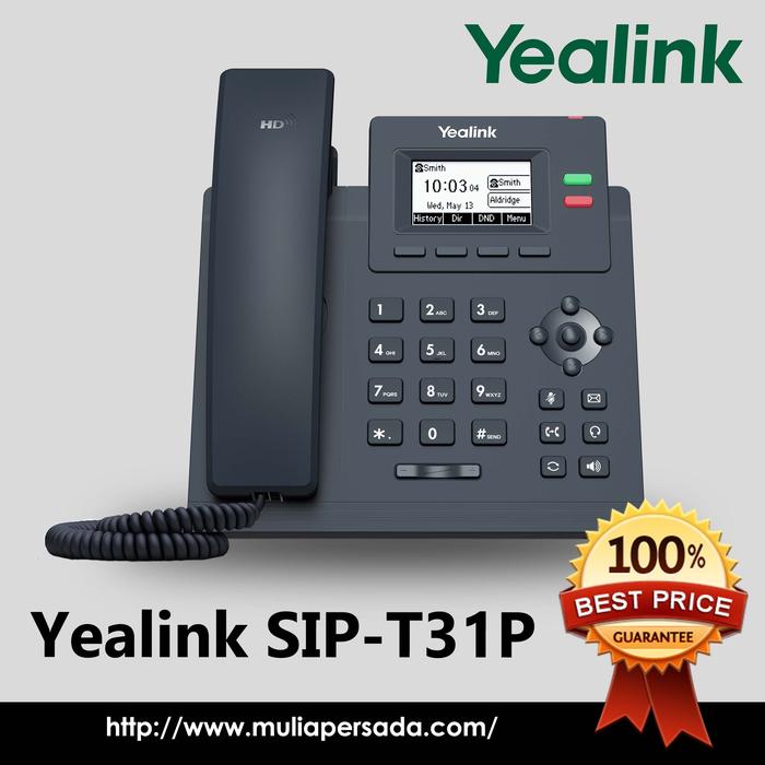 Jual Yealink SIP-T31P - HD Voice Entry Level IP Phone (POE) - Jakarta Selatan - Mulia Corner ...