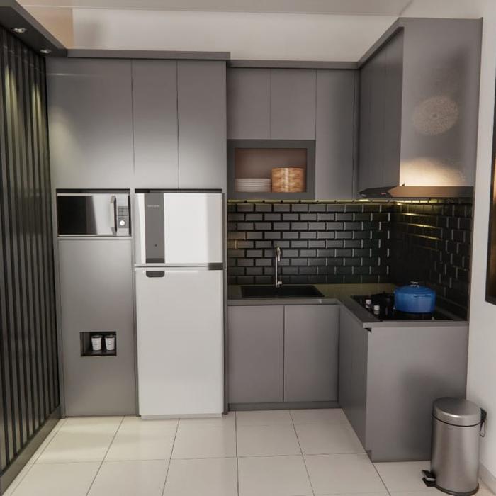 Jual Lemari Dapur Kitchen set minimalis kabinet box kulkas dan ...