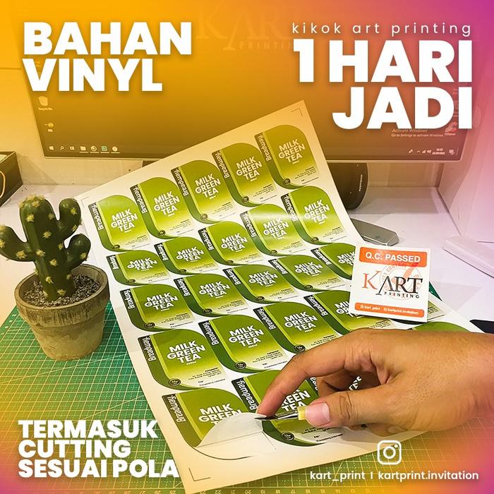 Jual STIKER LABEL BAHAN VINYL CETAK atau PRINT olshop makanan minuman ...