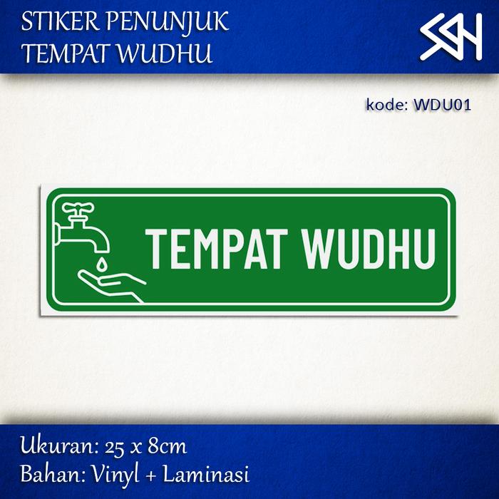 Jual Sticker ARAH | Stiker PENUNJUK TEMPAT WUDHU | 25 x 8 cm - Tempat ...