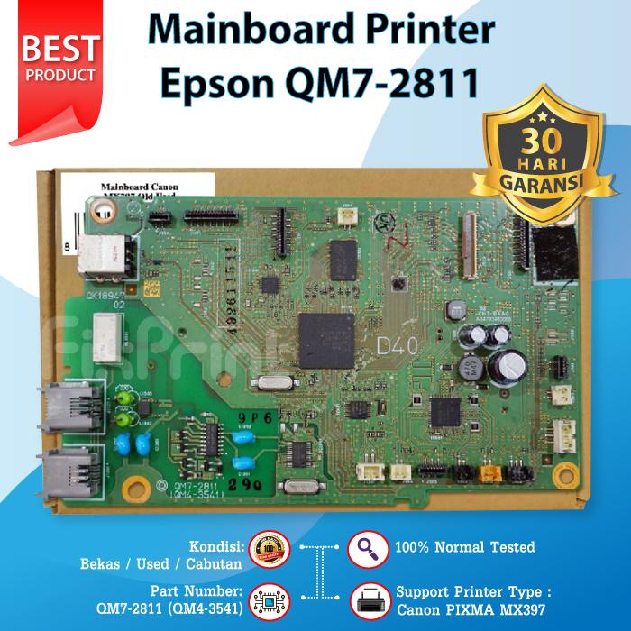 Jual Mainboard Printer Canon MX397 MX-397 Motherboard QM7-2811 Old ...