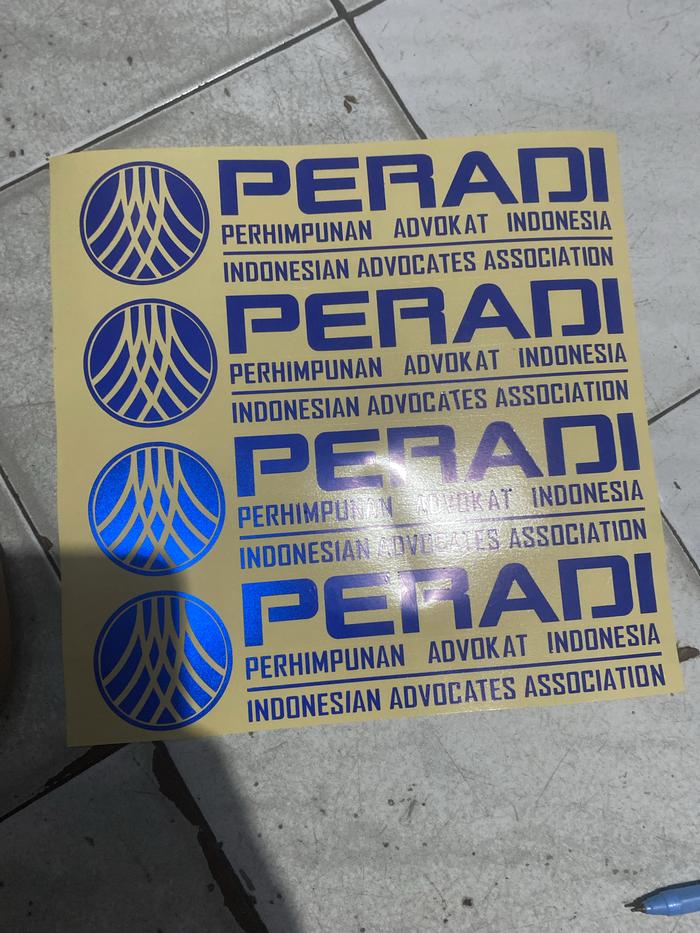 Jual cutting sticker Peradi Logo Baru - Jakarta Pusat - Toga Advokat ...