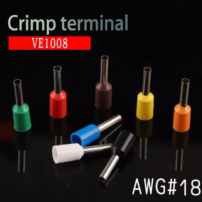 Jual Skun Insulated Ferrules E1008 Kabel 1mm 300V Terminal Block ...