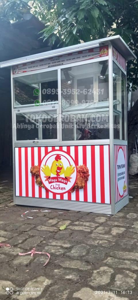 Jual Gerobak Aluminium Ukuran 120 x 60 Fried Chicken Geprek Free ...