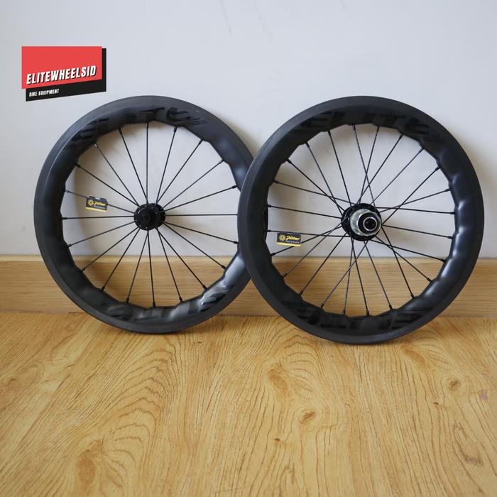 Jual Elite BWS 16Inch 349 Carbon Wheelset Rim Brake - Black Decal ...