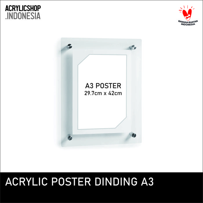 Jual Acrylic Display Wall Frame Poster A3 / Bingkai Akrilik Poster Dinding - Kota Surabaya ...