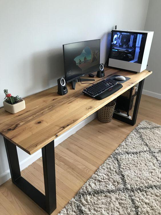 Jual Meja Kerja Besi Solid/Meja Komputer Minimalis/Meja Komputer Modern ...