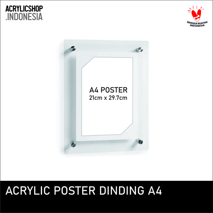 Jual Acrylic Display Wall Frame Poster A4 / Bingkai Akrilik Poster Dinding - Kota Surabaya ...