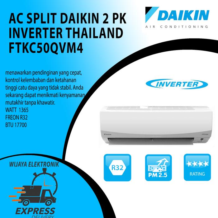 Promo AC SPLIT DAIKIN INVERTER 2PK FTKC50TVM4 / DAIKIN INVERTER ...